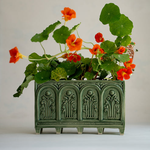 THE FLORAL FOLLY FLOWER BRICK IN PLANTATION GREEN – cara bauermeister ...